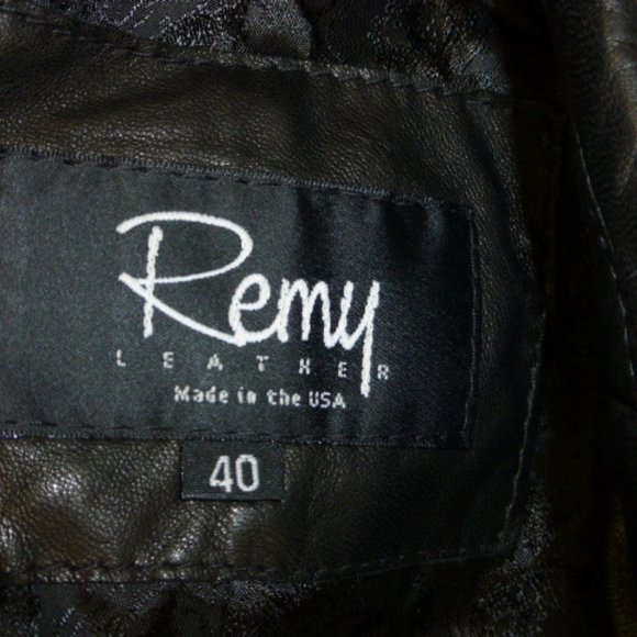 Remy Leather | Jackets & Coats | Remy Black Fine Leather Jacket Blazer ...